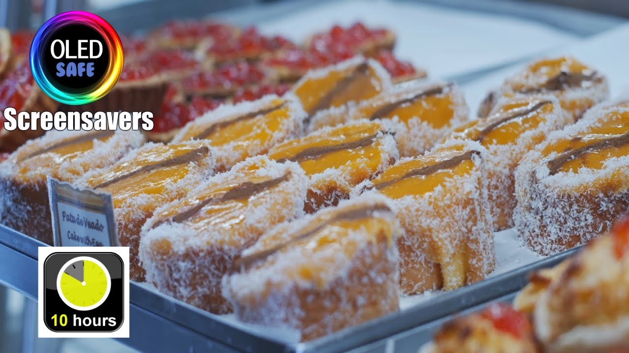 Bakery Deli Food Art Screensaver - 10 Hours - Full HD - OLED Safe - YouTube