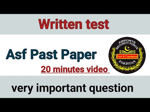 ASF written test preparation | ASF past paper pak study mcqs ...