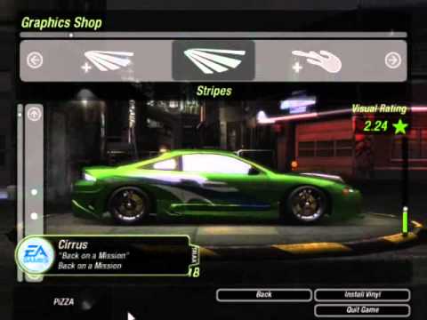 NFSU2 Tuning Brian Mitsubishi Eclipse - YouTube