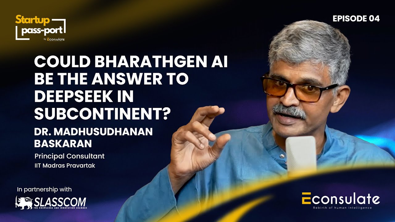 SLASSCOM: Dr. Madhusudhanan Baskaran-Could BharathGen AI be the answer ...