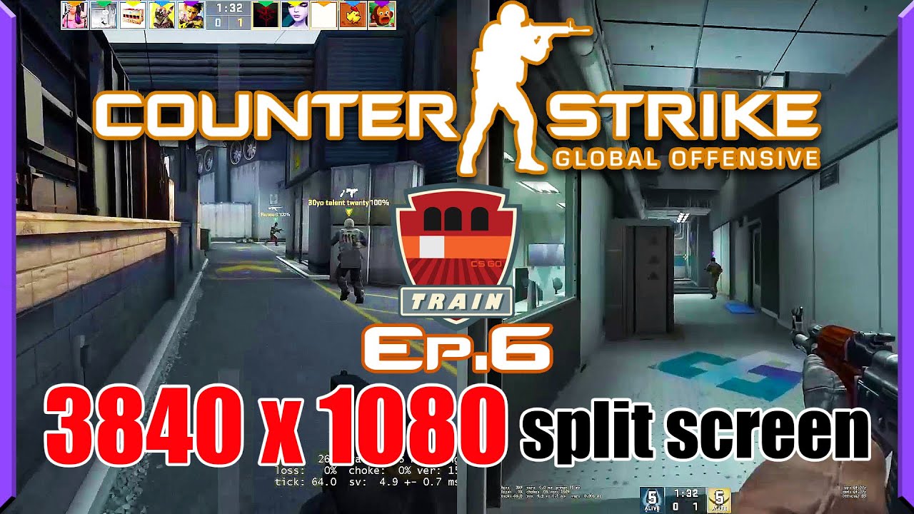Counter-Strike: GO - Competitive FPS Train [Twitch Stream] Split Screen ...