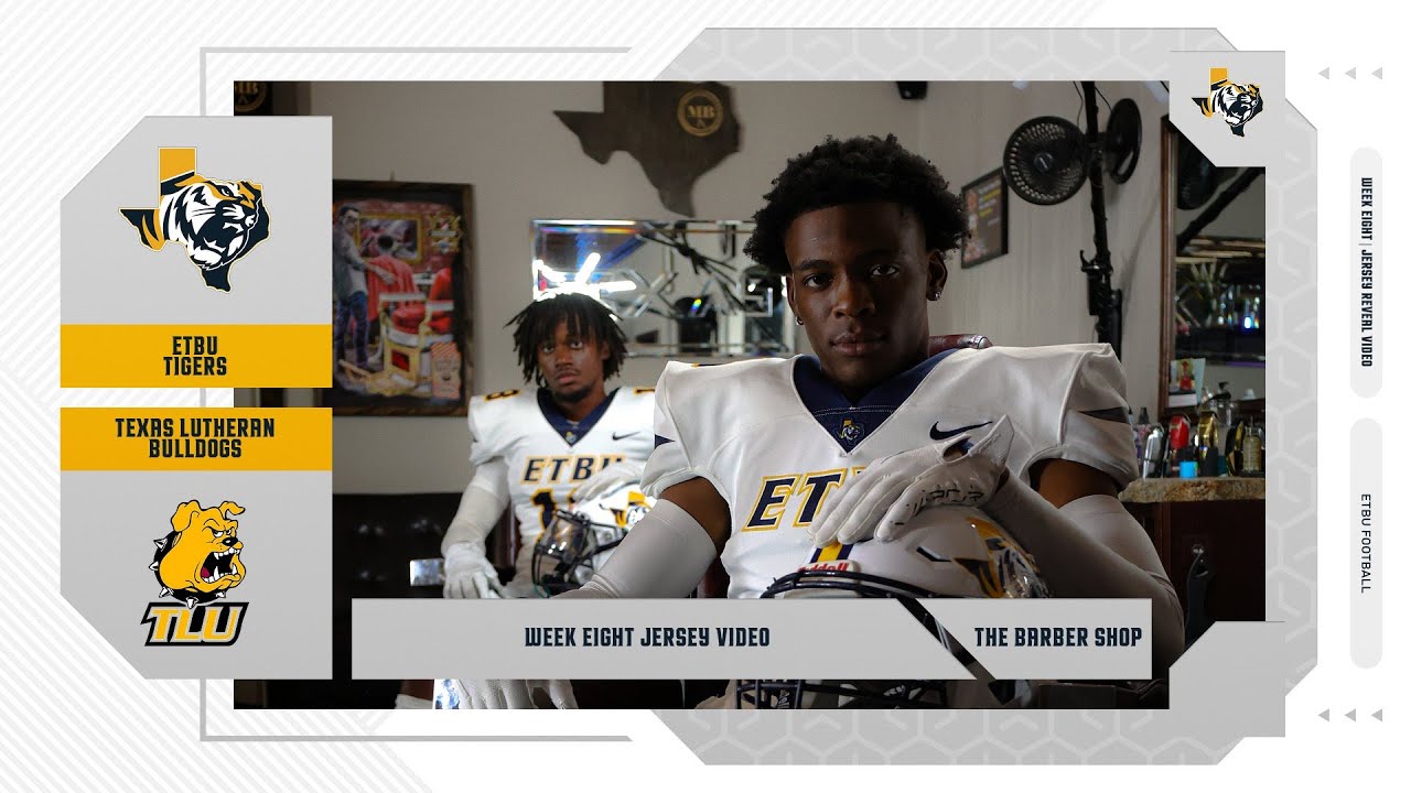 @ETBU_Football | Week 8 Jersey Reveal | The Barber Shop - YouTube
