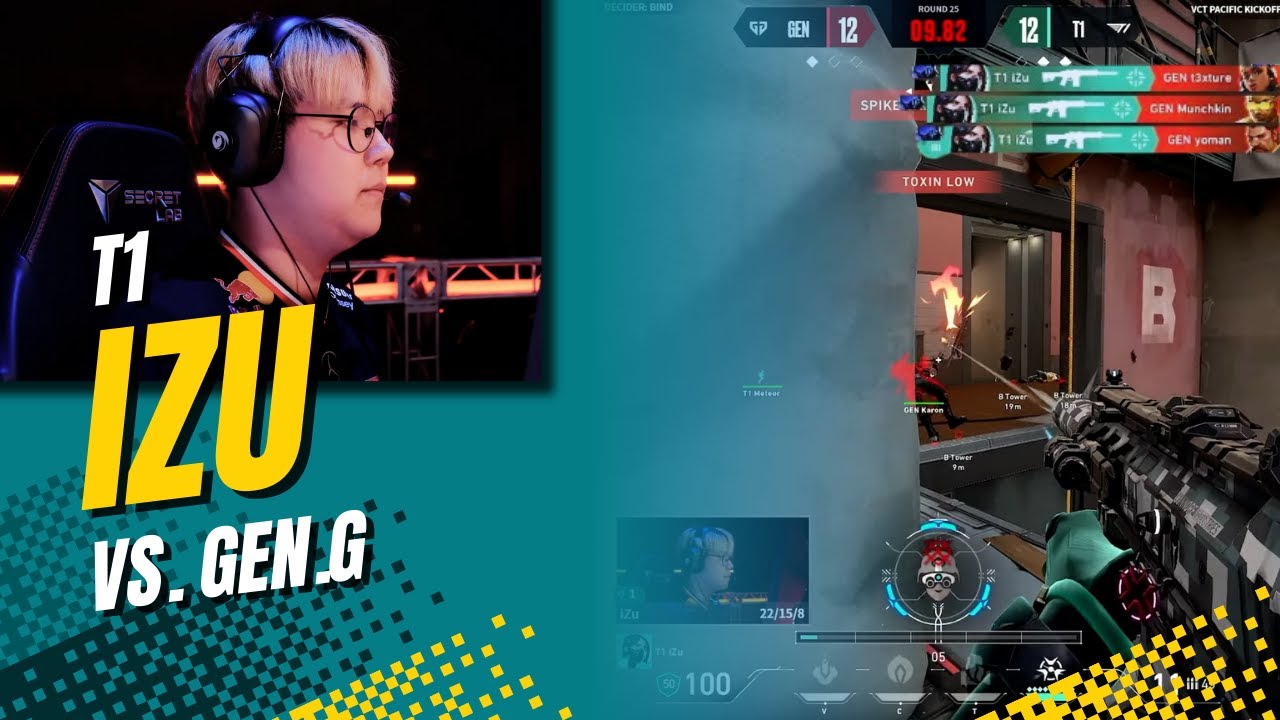 T1 iZu Clean 4K In Overtime Against Gen.G | VCT Pacific 2025 Kickoff ...