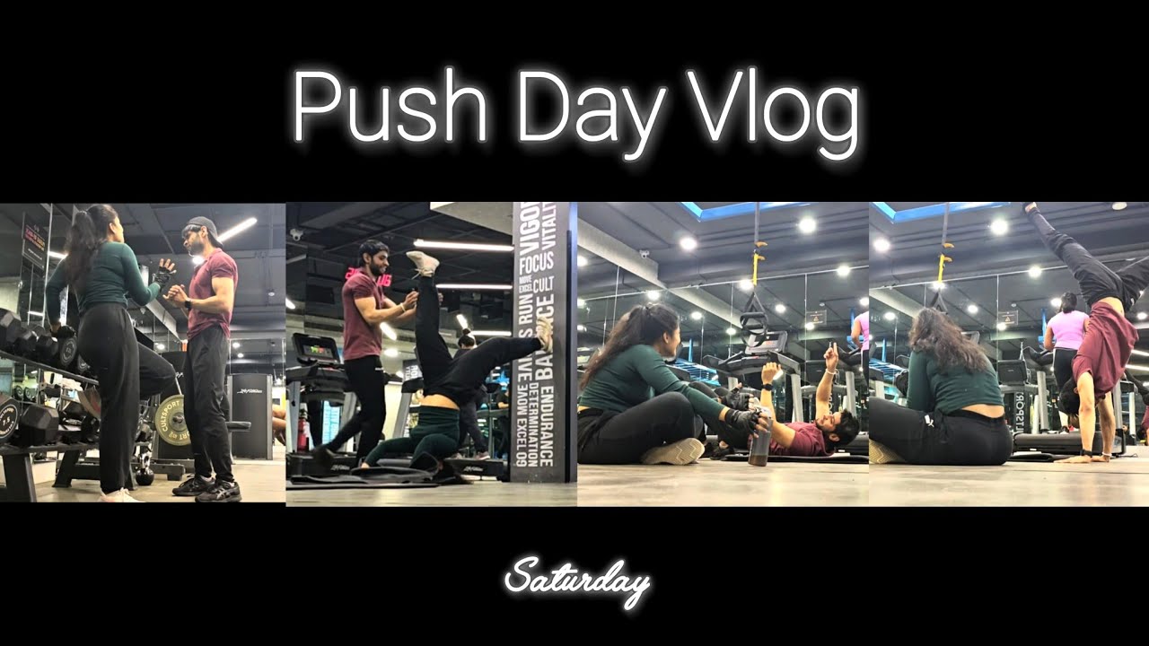 Push Day Vlog from Yesterday but it's really Monkey Business with my Bestie around the Gym in 2x ...