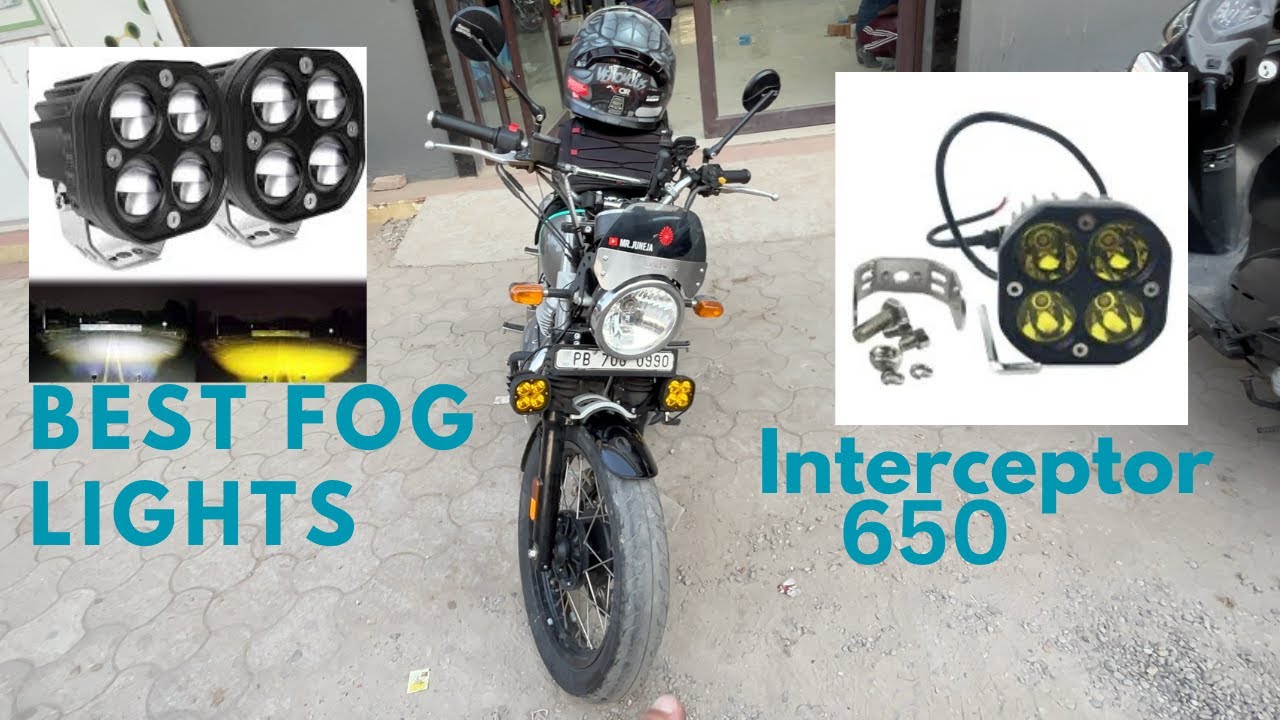 Royal enfield Interceptor 650 !! HJG Fog Light 60 Watt Installation ...