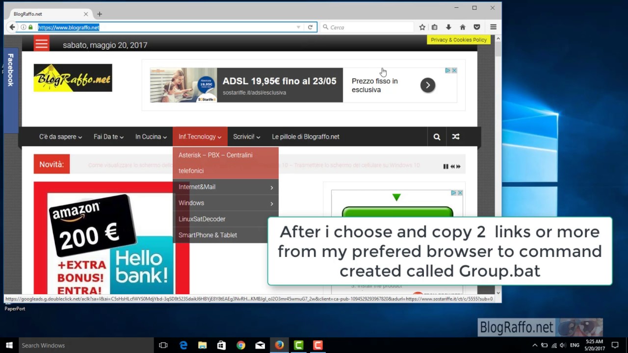 How To create a command to launch multiple pages in browser - YouTube
