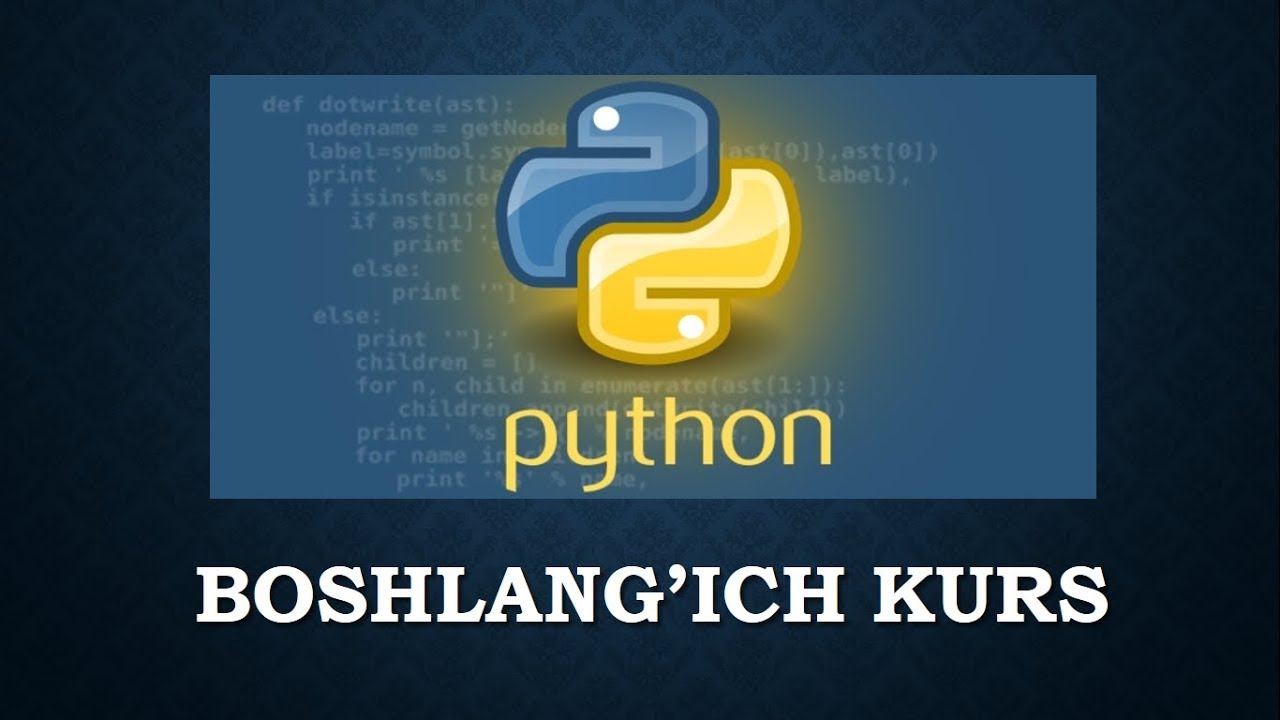 3. Python Boshlang'ich - Anaconda o'rnatish - YouTube