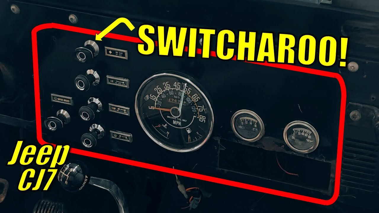 Switching it up! Jeep CJ7 Dash Switch and Lever Replacement - YouTube