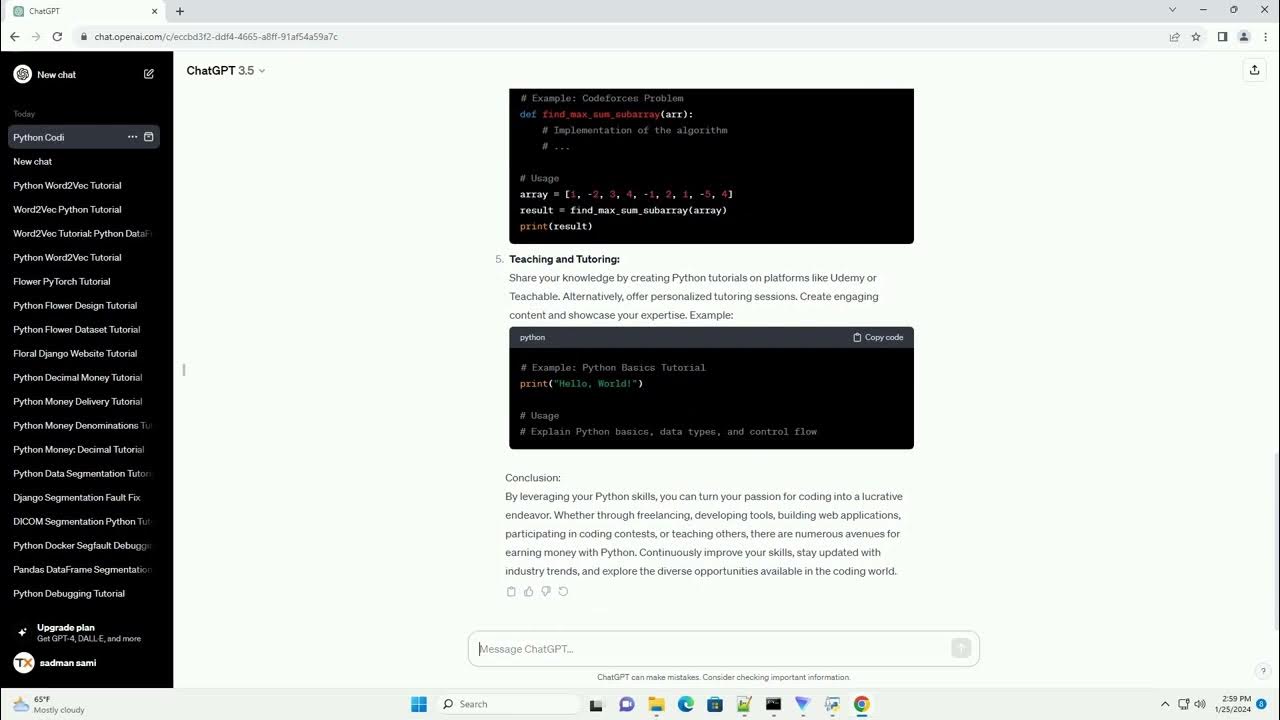 python earn money - YouTube