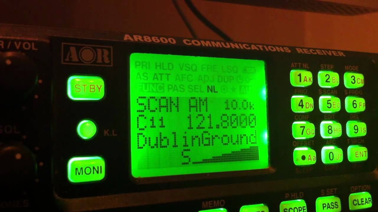 Dublin Airport Radio on aor 8600mk2 - YouTube