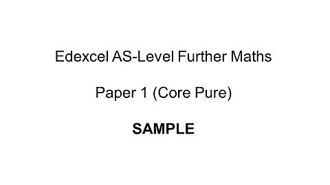 EdExcel A Level Further Maths (Core Pure) - YouTube