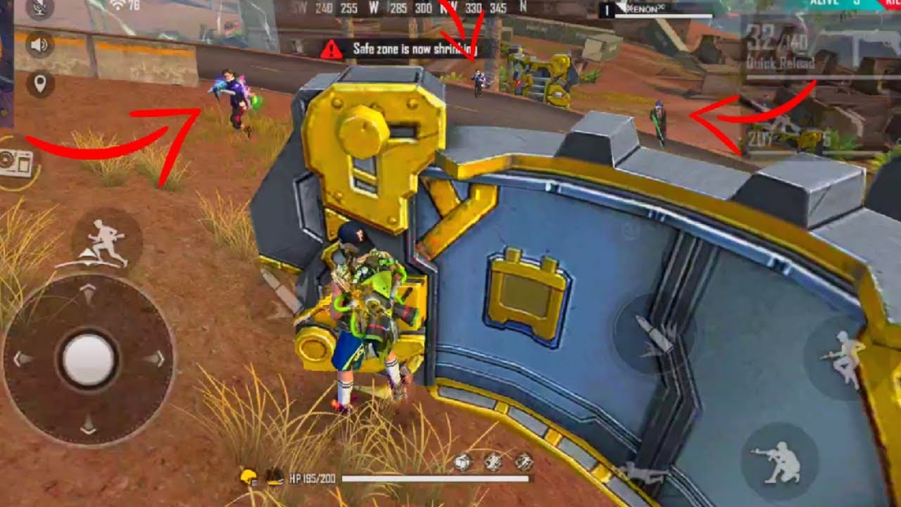 1 vs 4 Gameplay freefire | Practicing - YouTube