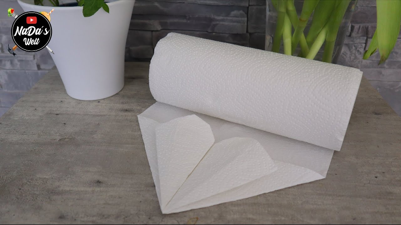 Herz aus Küchenpapier falten, DIY / Deko-Gelegenheit / Basteln ...