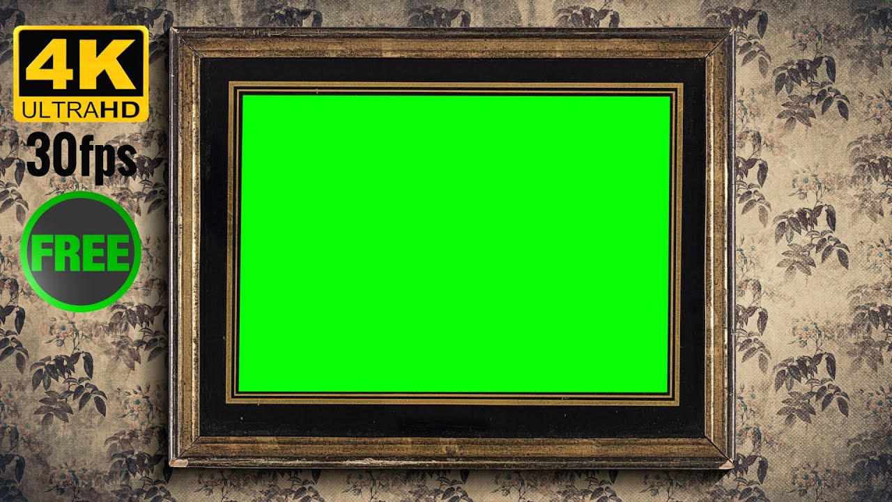 4K Old Wooden Frame - Free Green Screen - Free Download - YouTube
