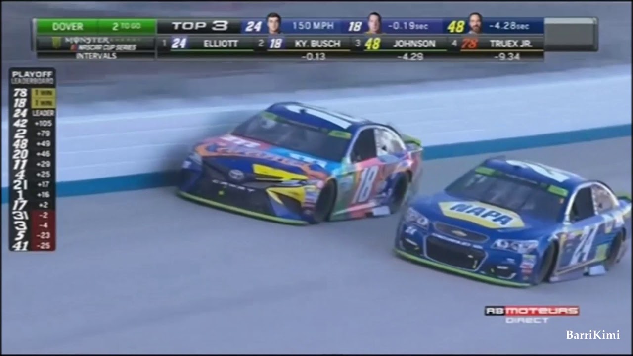 Monster Energy NASCAR Cup Series Dover 2 2017 Last Laps Finish - French ...