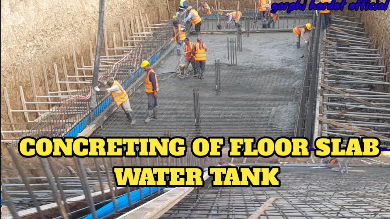 Concreting of industrual water tank floor slab part3 - YouTube