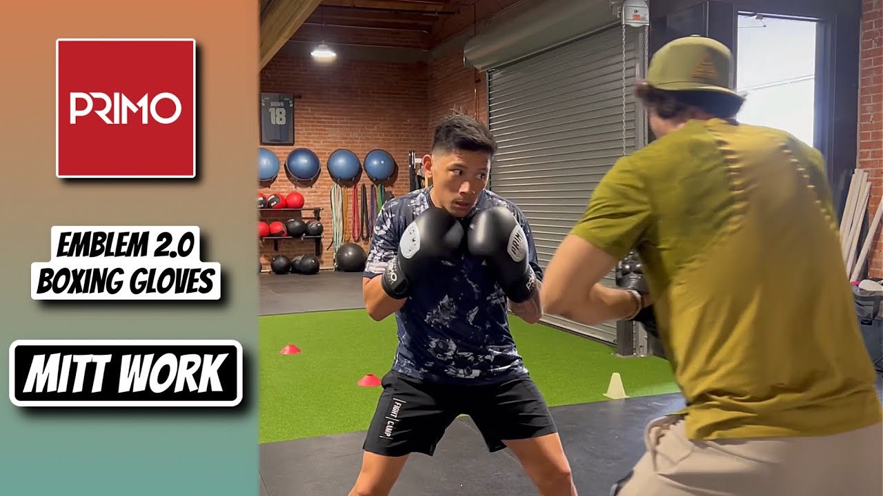 Boxing Mitt Work With Primo Emblem 2.0 Boxing Gloves - YouTube