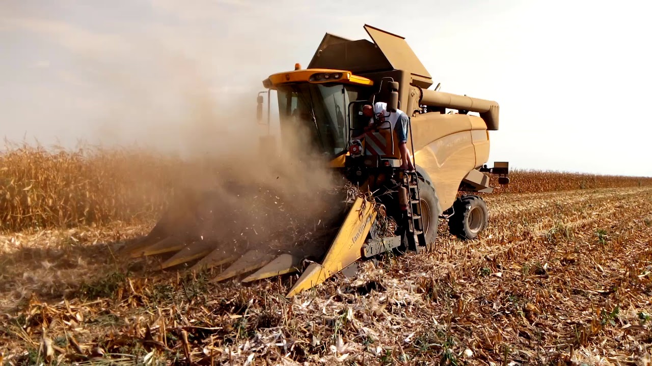 How to clean a Combine NH 5090 quickly with Stihl blower , Stihl BG 50 ...