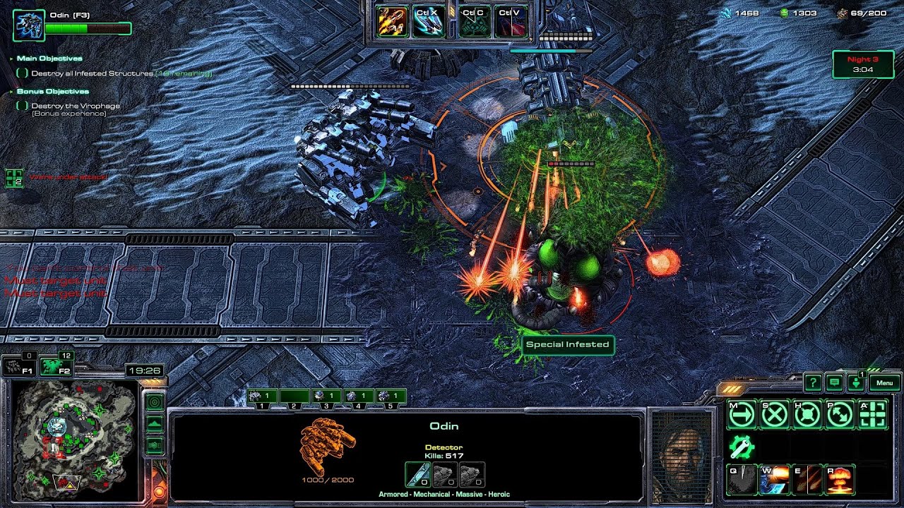 SC2 Nexus Co-Op Dead of Night Arcturus Mengsk Solo GamePlay - YouTube