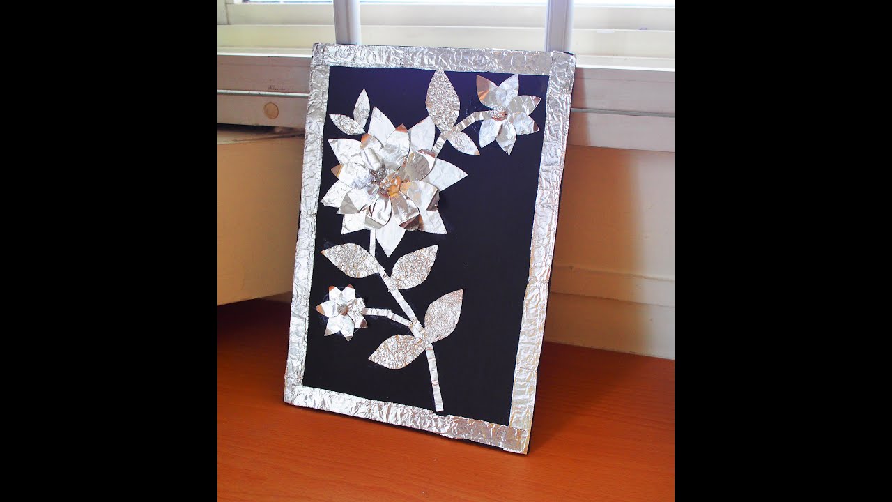aluminium foil craft idea || Wall decor || Simple DIY - YouTube