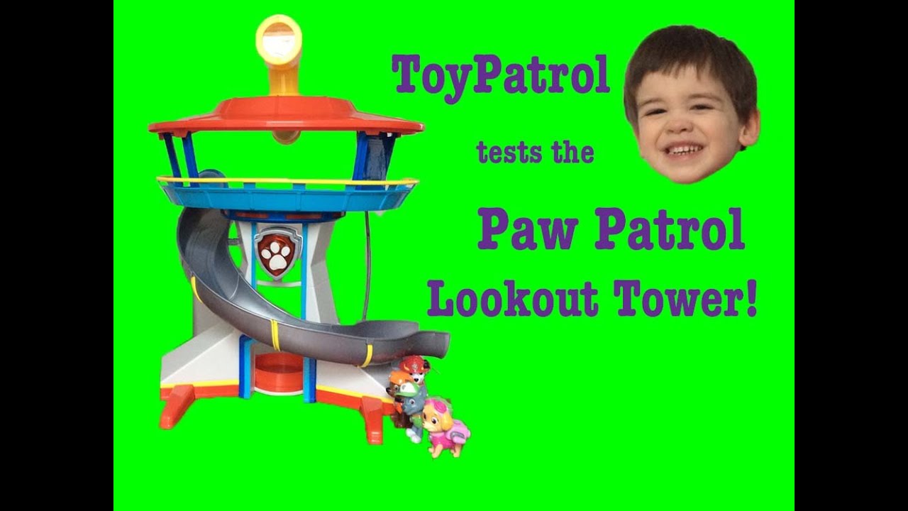Paw Patrol Lookout Tower Video Toy Review w Chase and Police Vehicle ...