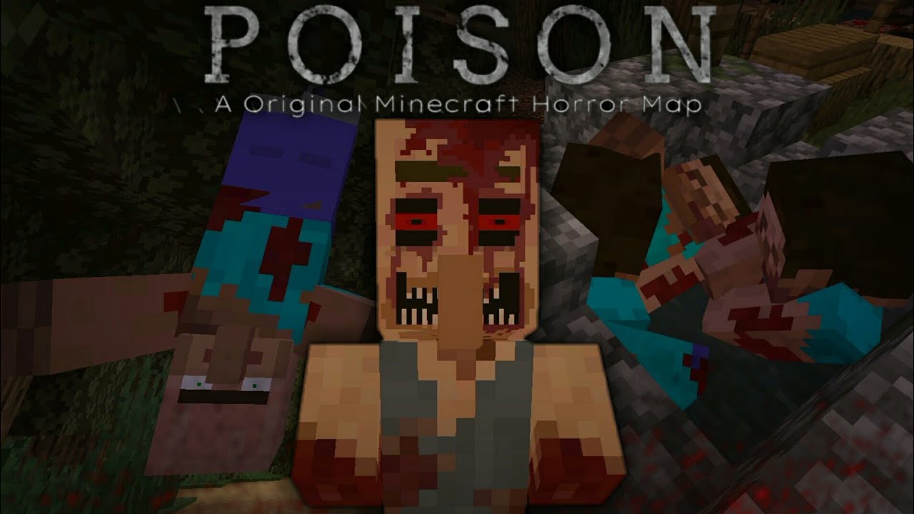 Villager psikopat membantai para villager | Poison - Minecraft PE - YouTube
