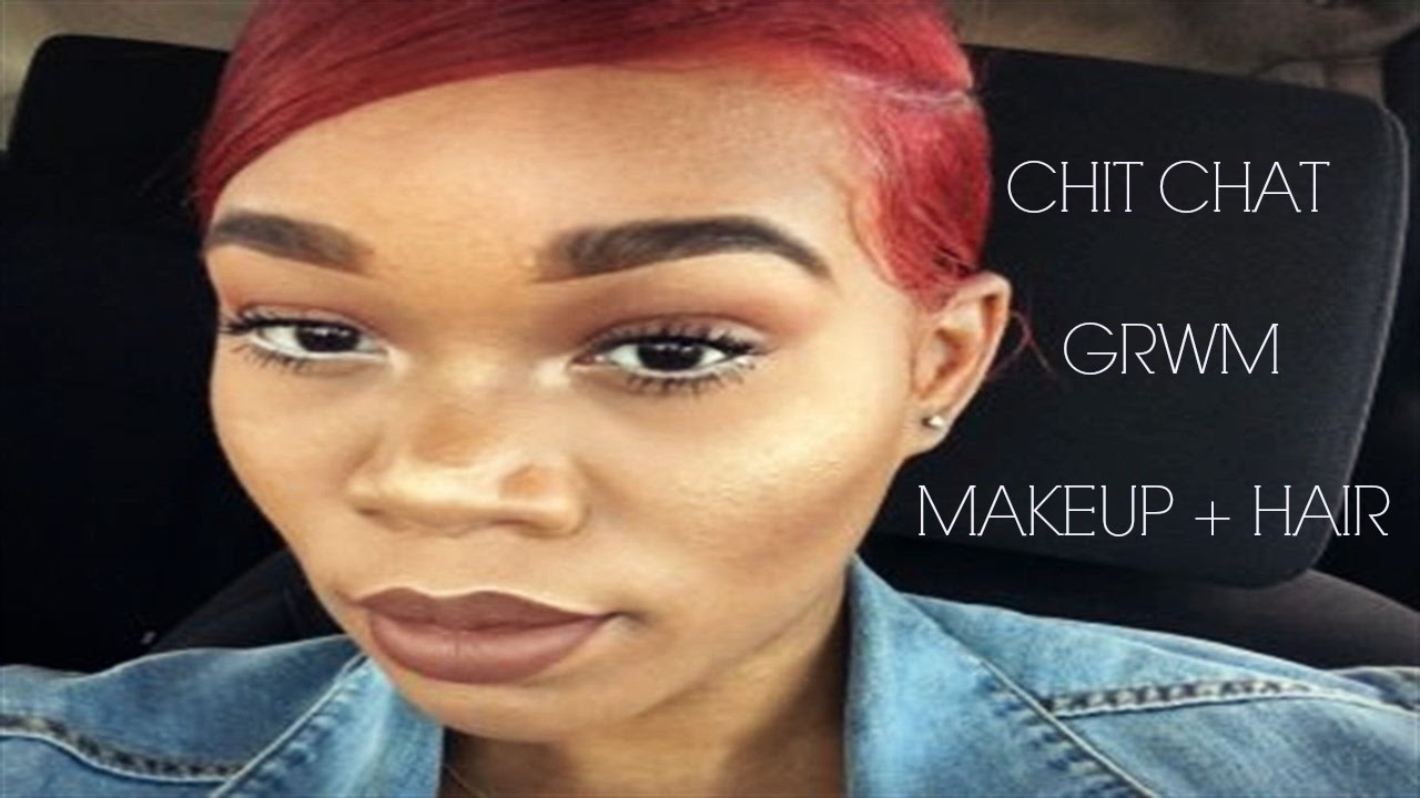 CHIT CHAT + GRWM | Side Swoop Slick Ponytail - YouTube