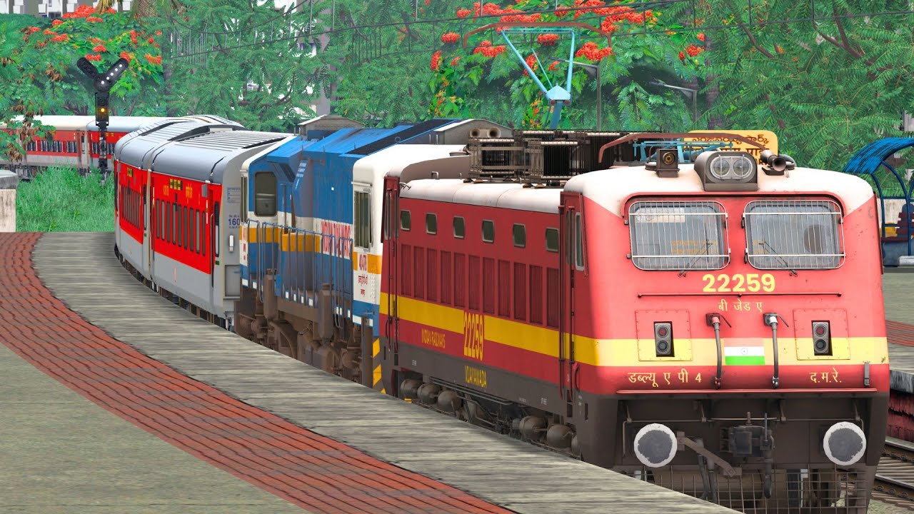 TRAIN CROSSING HIGH SPEED IN STATION | BUMPY RAILROAD | Train Simulator ...