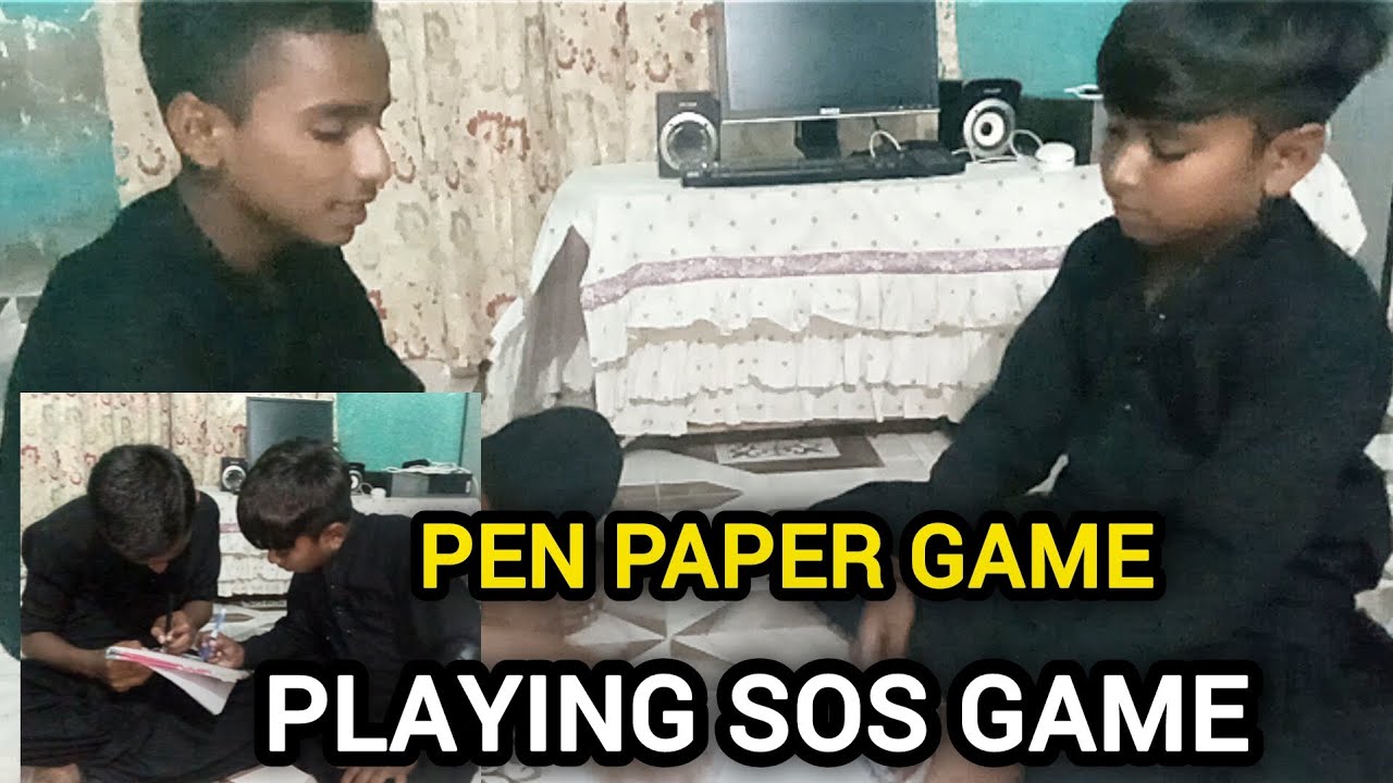 Pen And Paper Game 🤩 ️ Playing SOS Game with My Brother 😁 ️ - YouTube