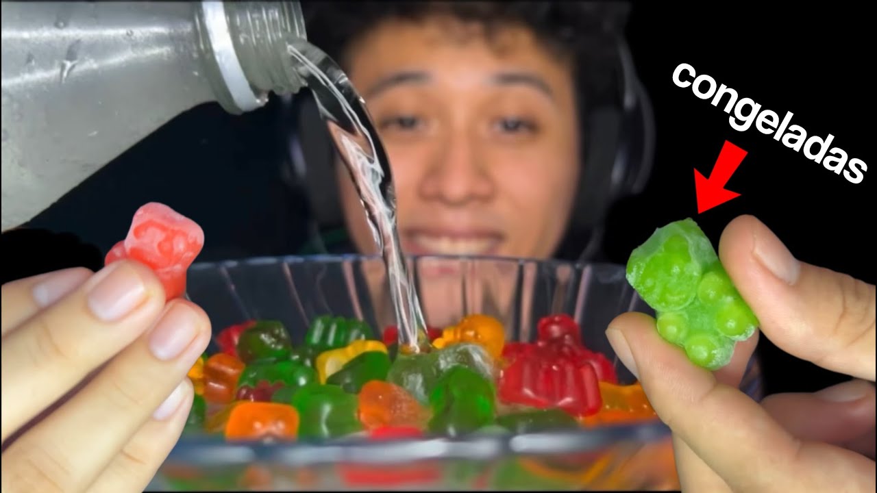 ASMR MUKBANG | COMIENDO GOMITAS con SPRITE - YouTube