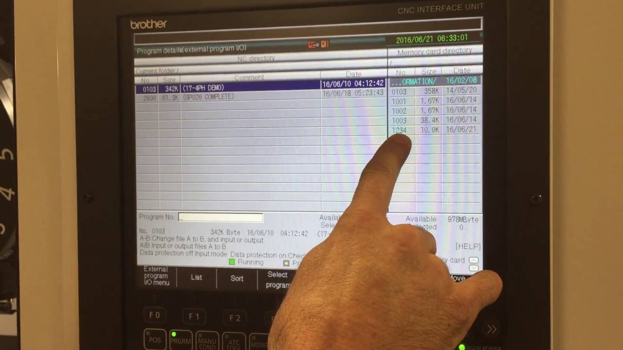 Brother Speedio Control Basics - Input Program from USB - YouTube
