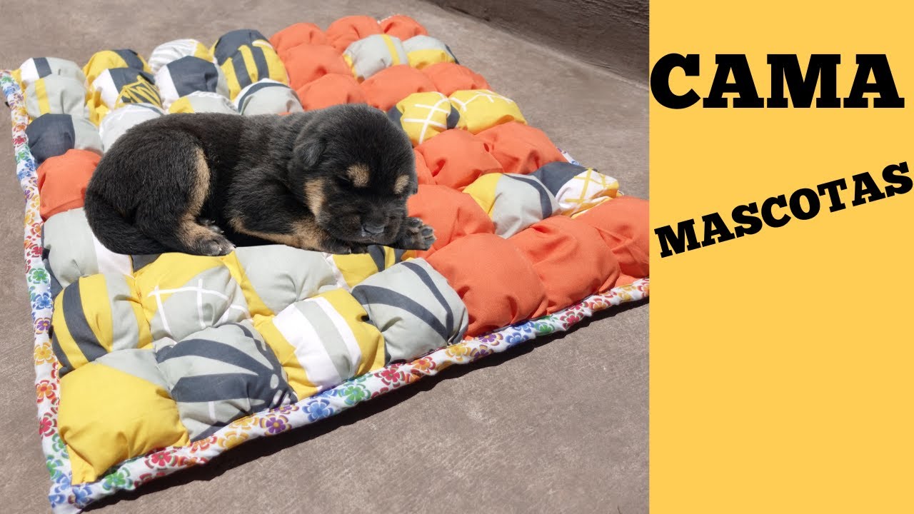 Como hacer COJIN PUFF con retazos de tela (cama para mascotas) - YouTube