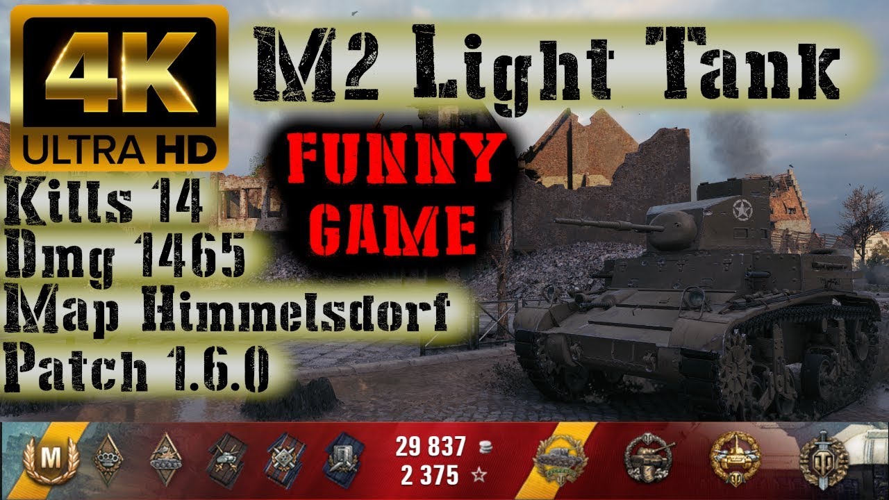 World of Tanks M2 Light Tank Replay - 14 Kills 1.4K DMG(Patch 1.6.0 ...