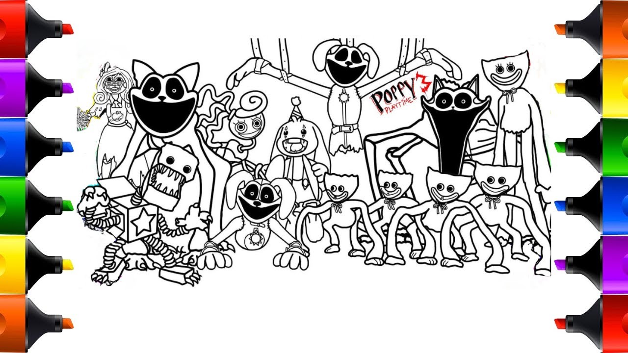 Poppy Playtime Chapter 3 New Coloring Pages / How to Color All Monsters ...