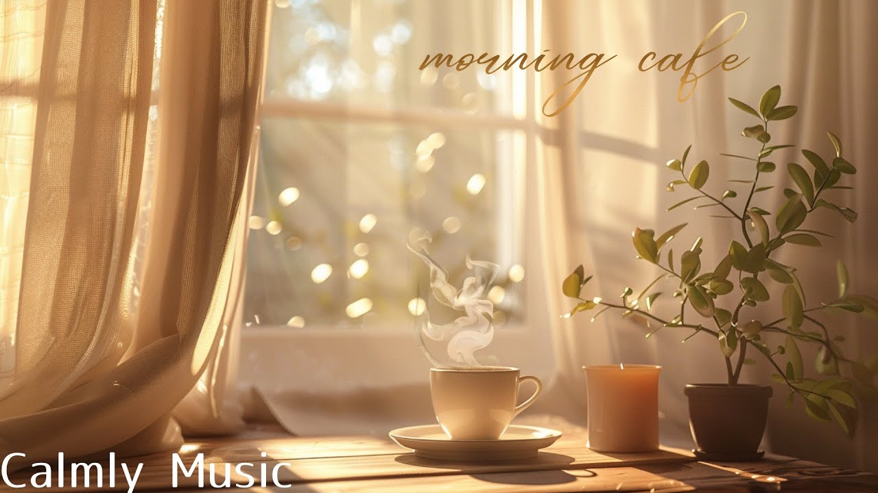 Morning Café ☀ Peaceful Golden Light | Relaxing Coffee Music - YouTube