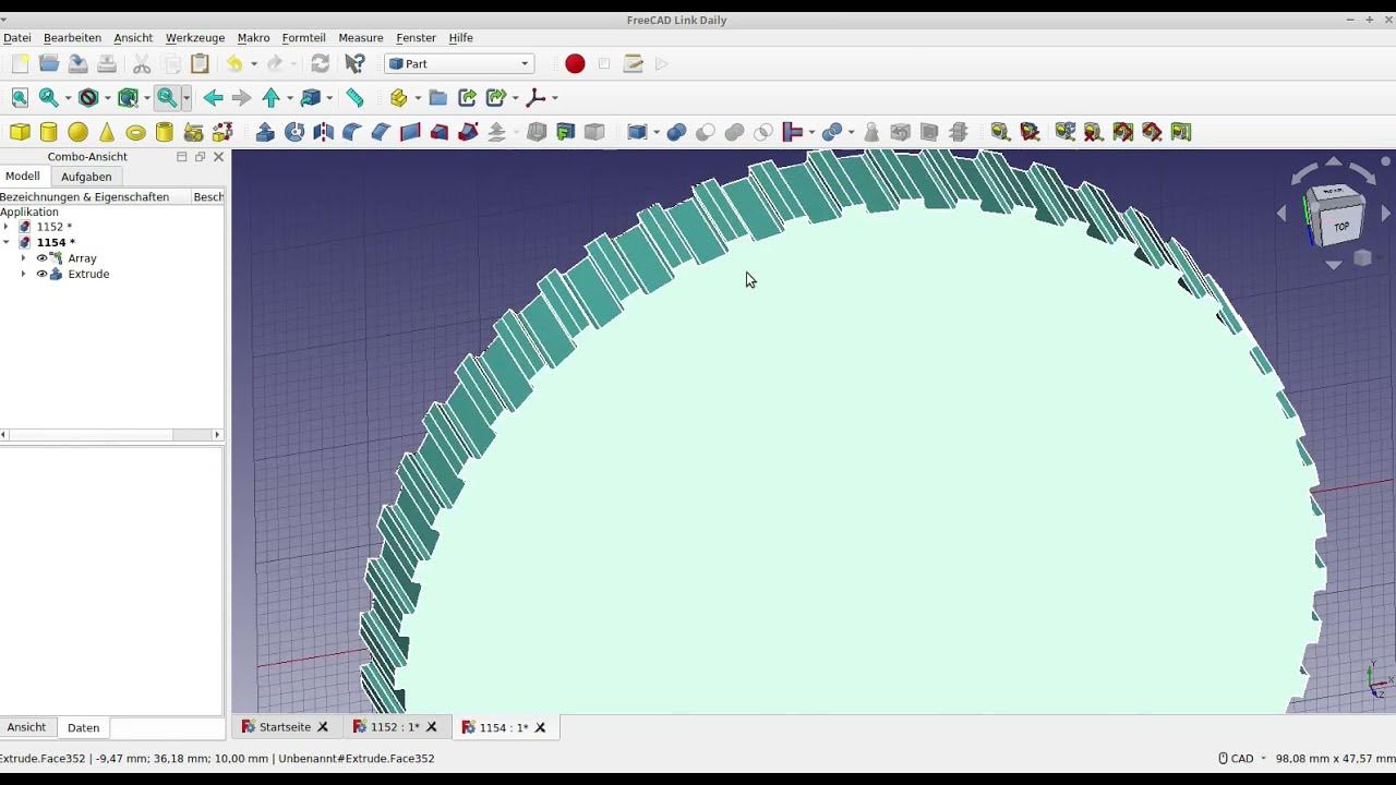 #freecad zusamenabreit #sketcher #draft #part #maschinenbau #tangente #rundung #array #tutorial ...