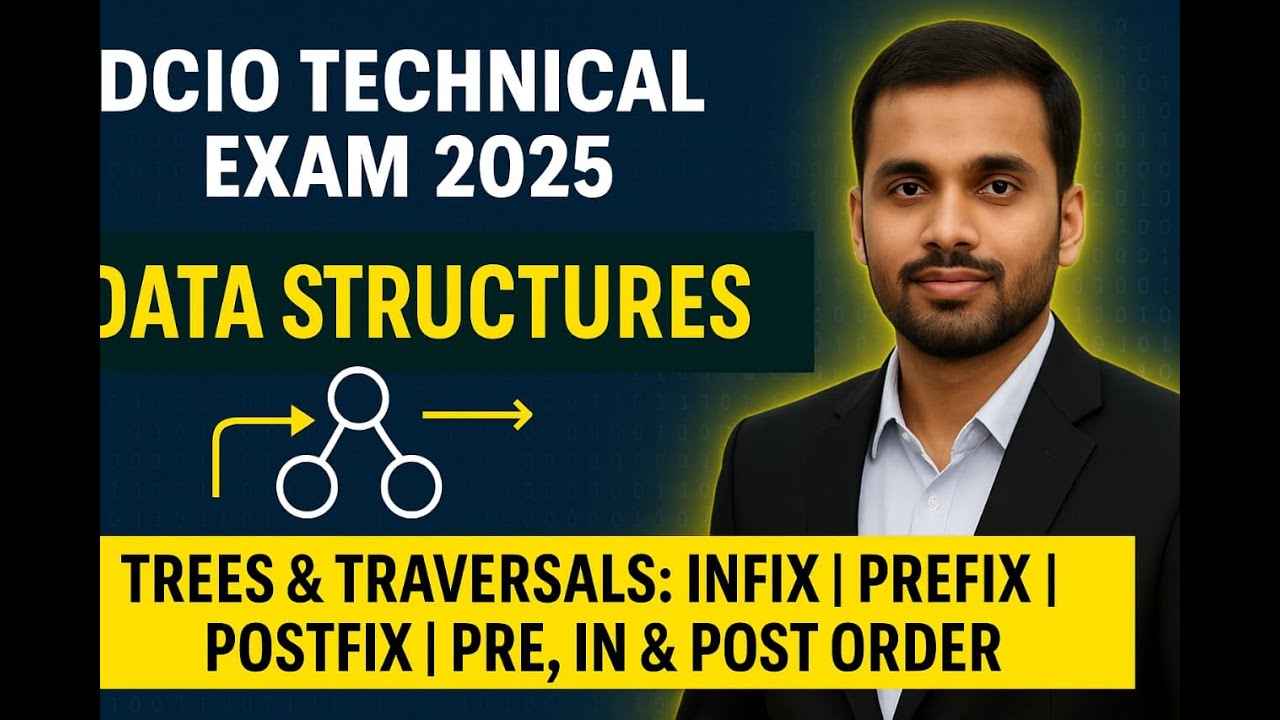 Data Structures for DCIO 2025 | Infix, Postfix, Prefix, Tree Traversal ...