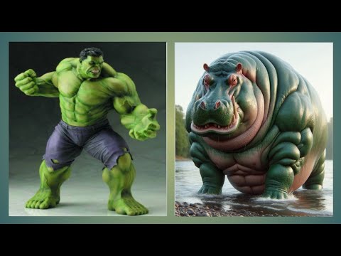 superheroes but hippopotamus🔥All Characters#marvel #spiderman #avengers ...