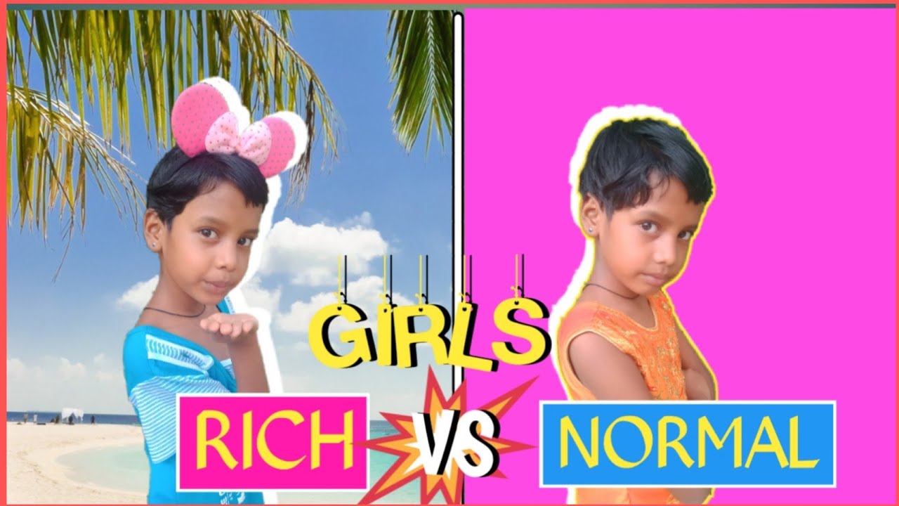 RICH vs NORMAL- GIRLS | #fun#Sketch#girls | Shalini Show - YouTube