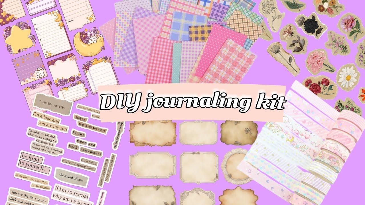 DIY 5 *JOURNALING SUPPLIES* and complete kit making at home| Part 1 ...