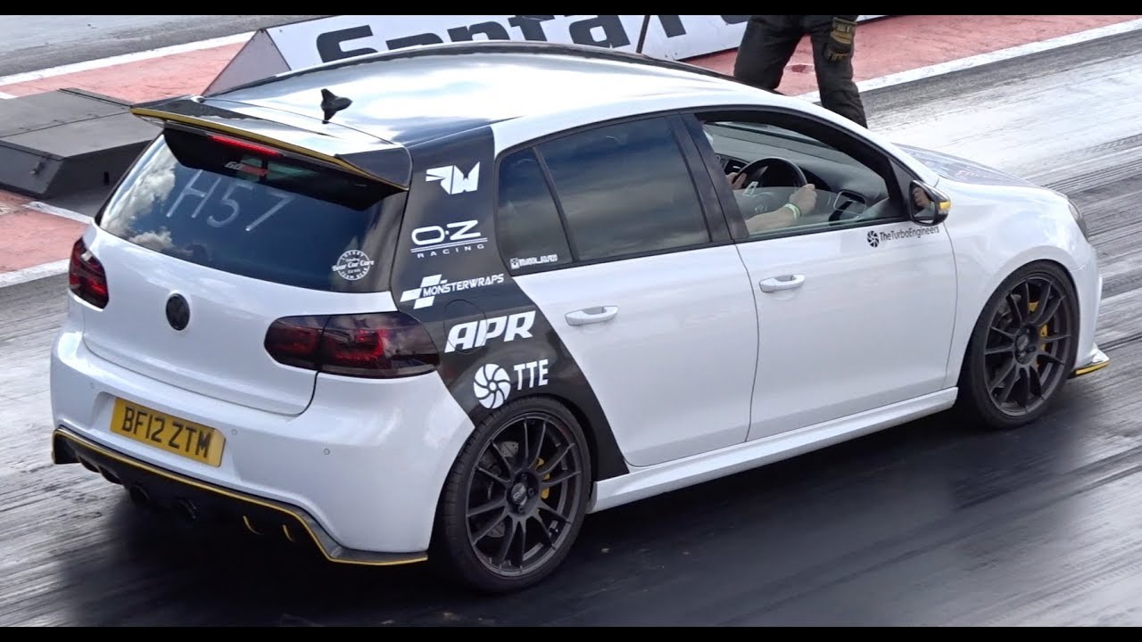 SUB 12 SECOND 1/4 Mile VW GOLF R's COMPILATION VIDEO - YouTube