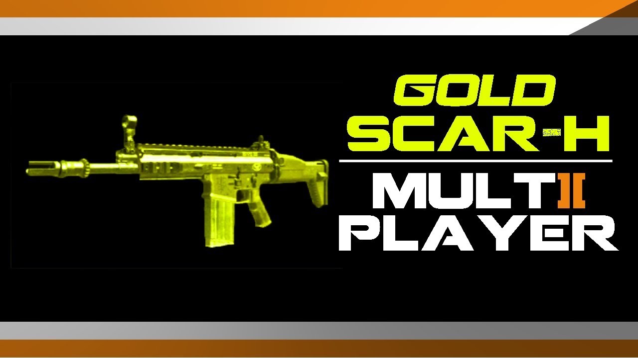 Black Ops 2 GOLD SCAR Camo Gameplay - How to get Gold SCAR-H Camo - YouTube