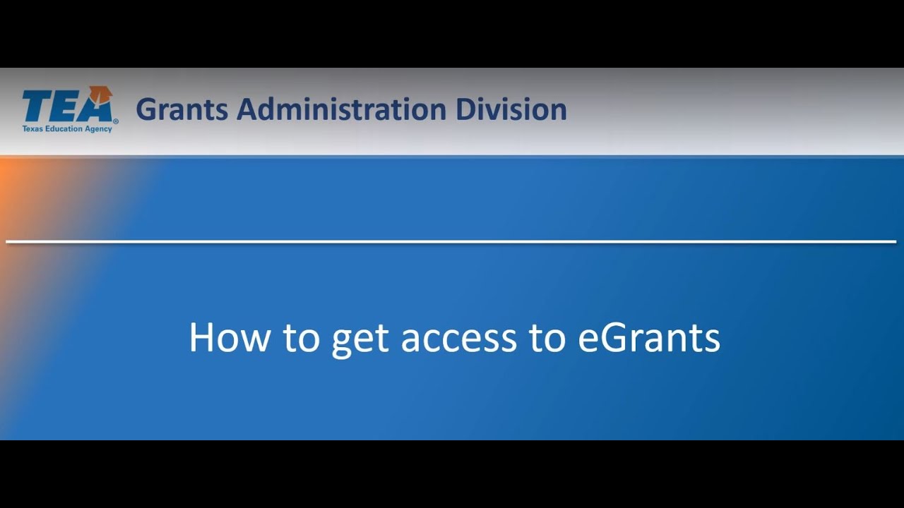 How to Request Access to eGrants - YouTube