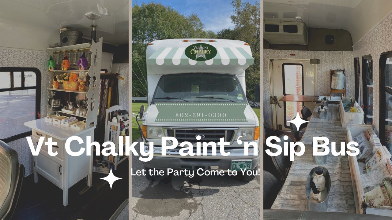 Vt Chalky Paint ‘n Sip Bus - YouTube
