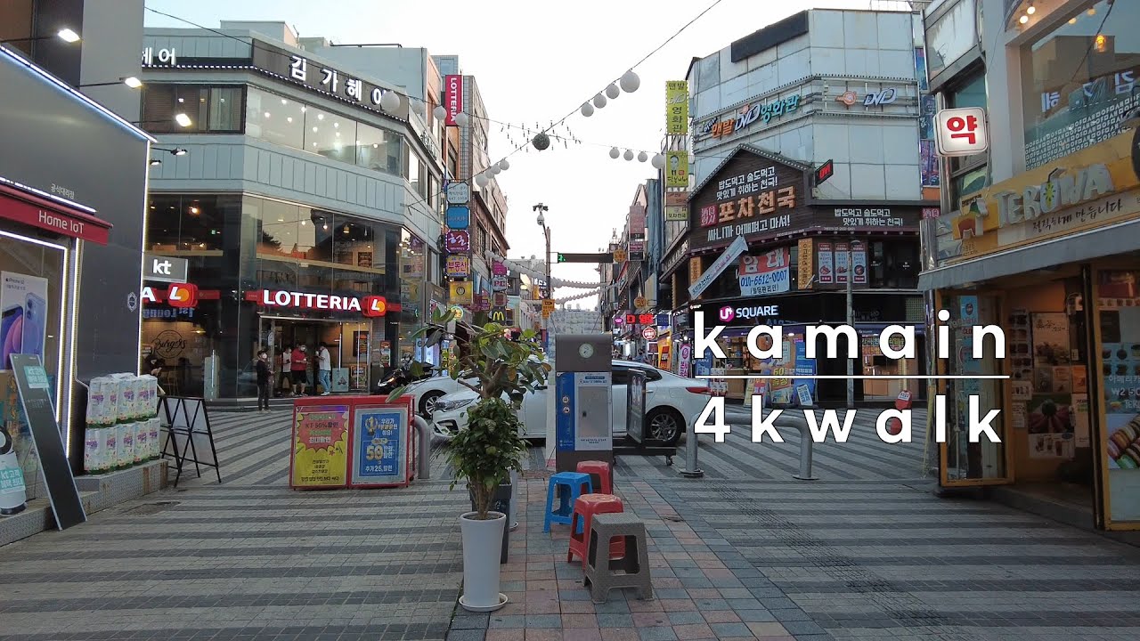 [4k korea] #안양1번가 | The 1st popular place in Anyang-si! A walk along ...