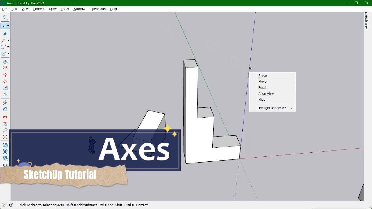 Axes Coordinate - Mahir SketchUp dalam Sekejap - YouTube