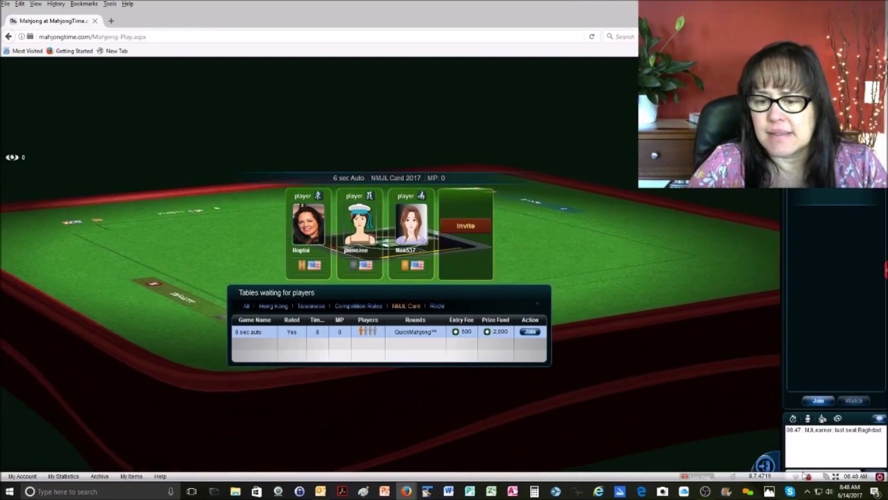 National Mah Jongg League 2017 Mahjong Time settings and a QUINT - YouTube