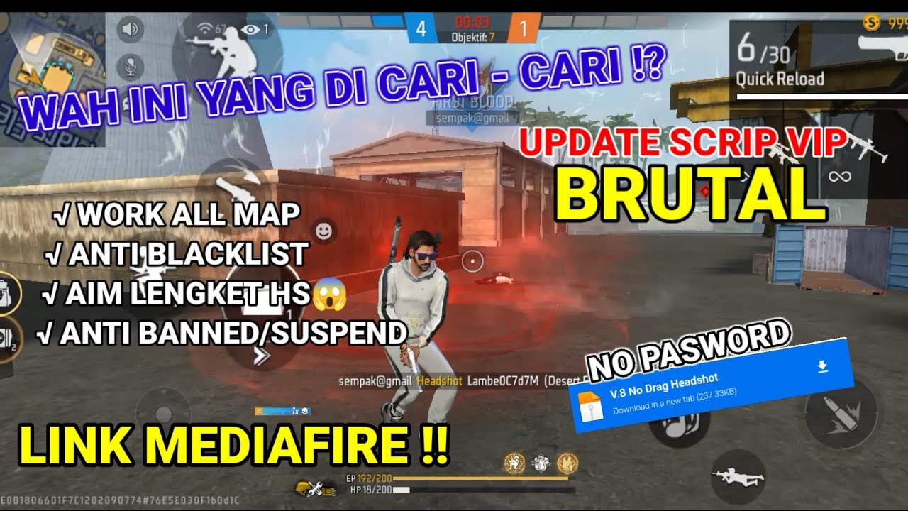 UPDATE!! SCRIPT AUTO HEADSHOT FF BIASA DAN FF MAX 100℅WORK NO BAN, NO ...