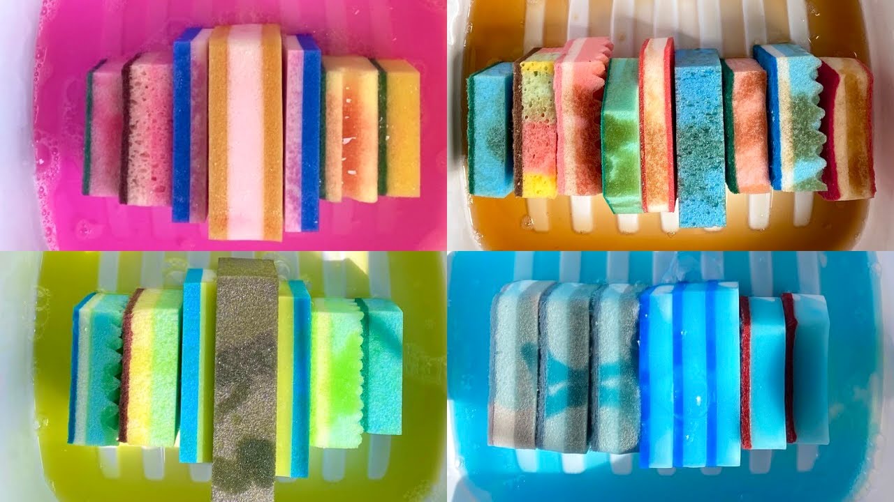 ASMR Bulk kitchen + big sponge soapy ripping edit compilation - magic ...