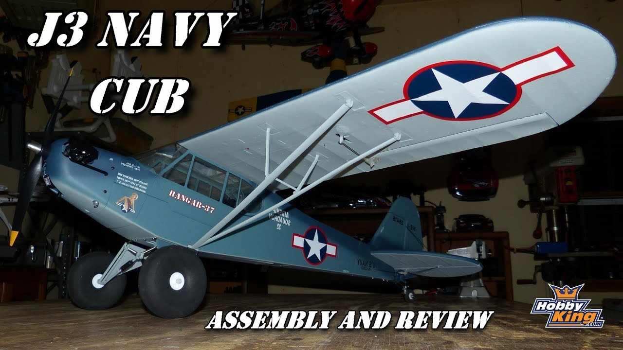 HOBBY KING J3 NAVY CUB - ASSEMBLY & REVIEW - YouTube